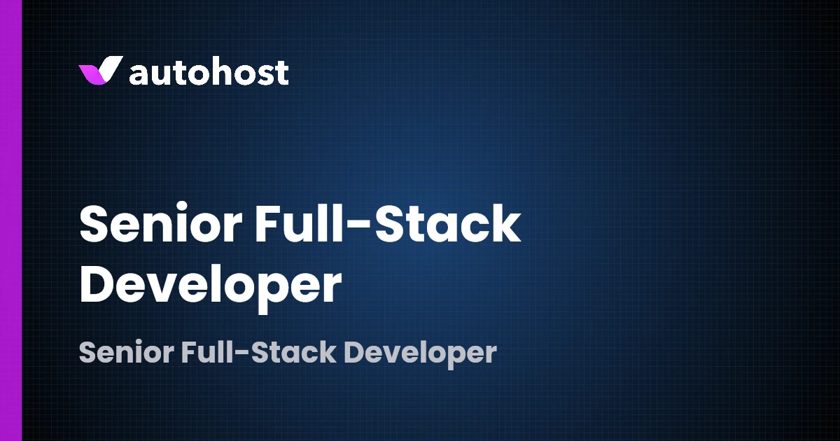 Senior Full-Stack Developer